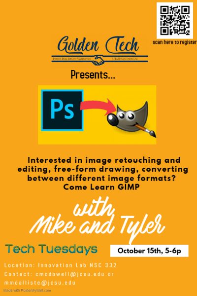 Tech Tuesday: GIMP (GNU Image Manipulation Program) - JCSU Library